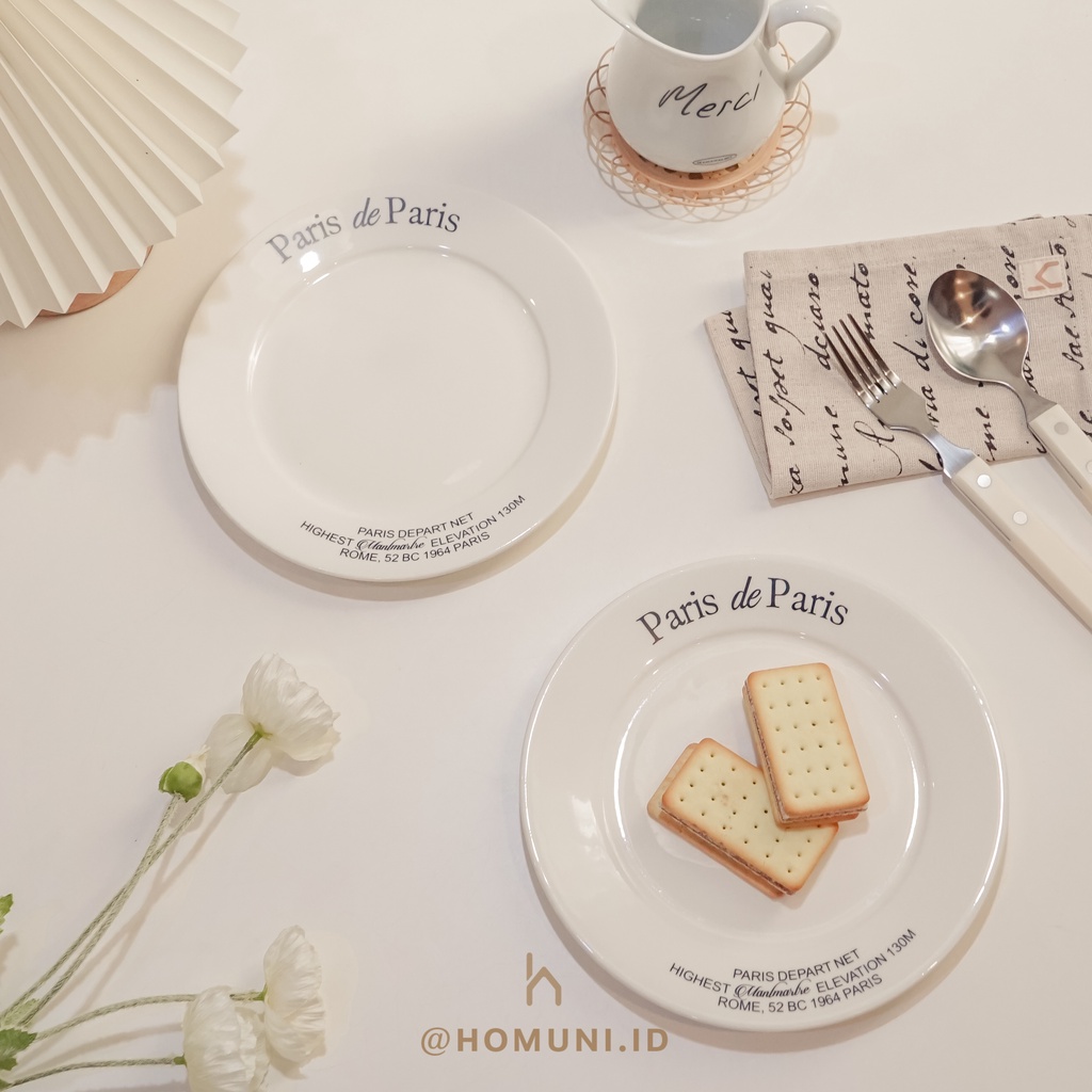 Jual Paris de Paris Korea Aesthetic Plate Homecafe/Piring Vintage ...