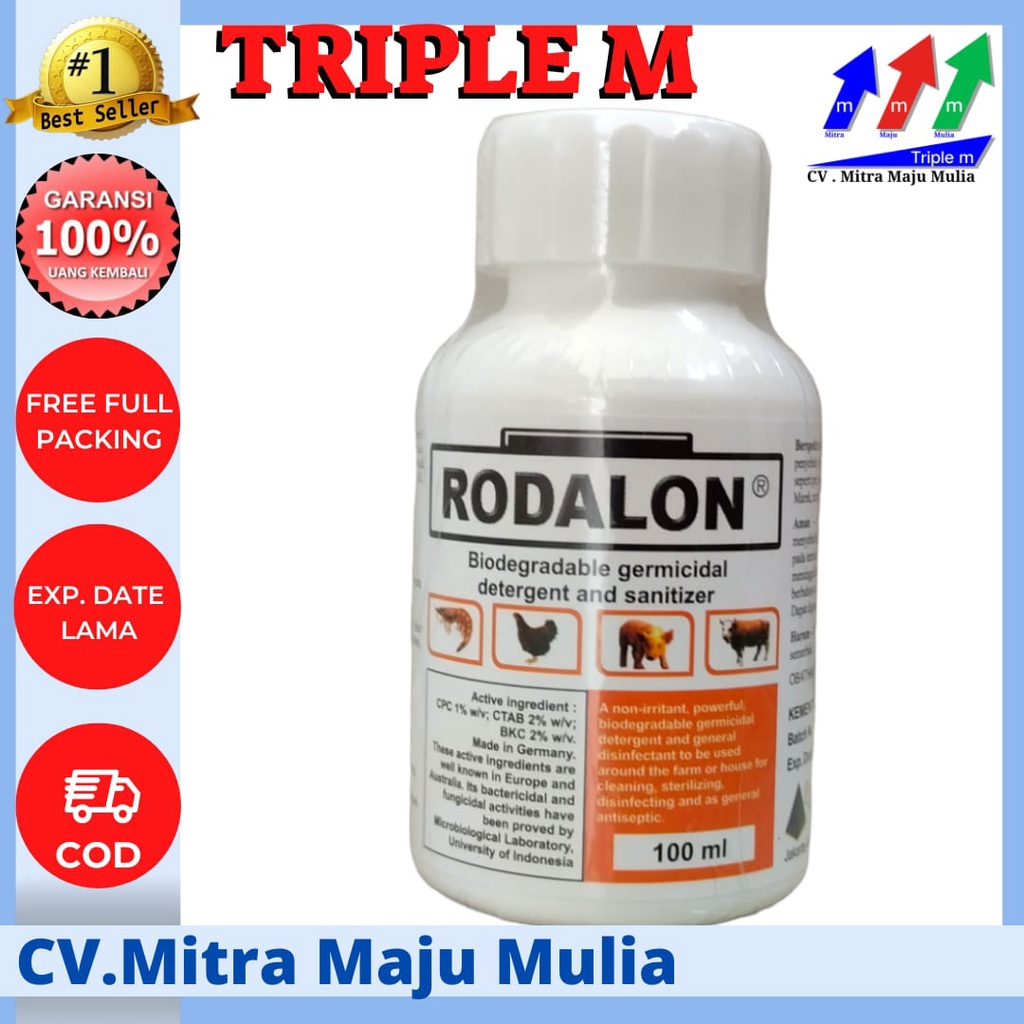 Jual RODALON 100ml TRiple M - Disenfektan Pembasmi Virus Kuman Kuman ...