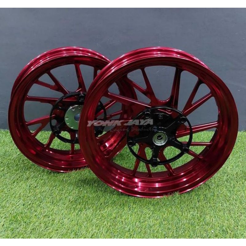 Jual Velg MOS Yamaha XMAX Forged Wheels Full Alumunium Red | Shopee ...