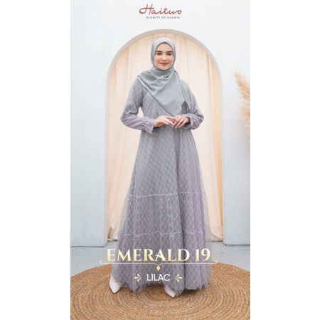 Jual EMERALD 019 Gamis Set Haitwo Terbaru | Shopee Indonesia