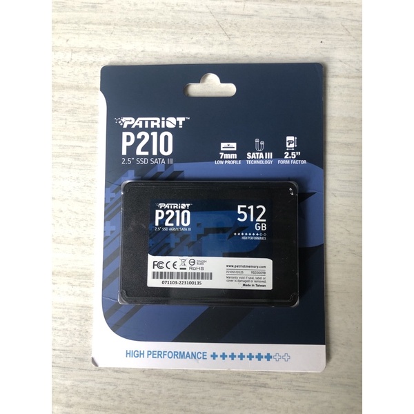 Jual SSD PATRIOT 512GB SATA III 2.5" GARANSI RESMI/Storage Solid State ...