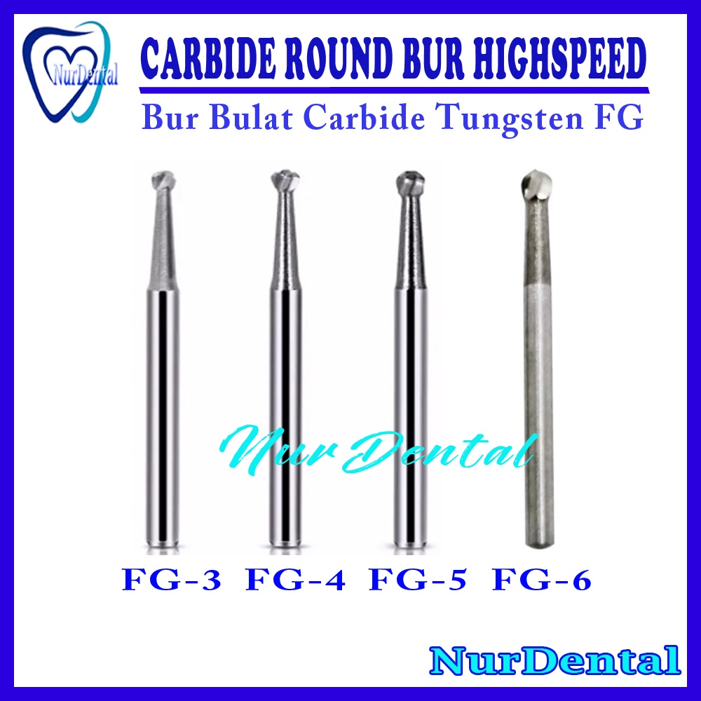 Jual DENTAL BUR TULANG CARBIDE ROUND FG4 FG5 FG6 | Shopee Indonesia