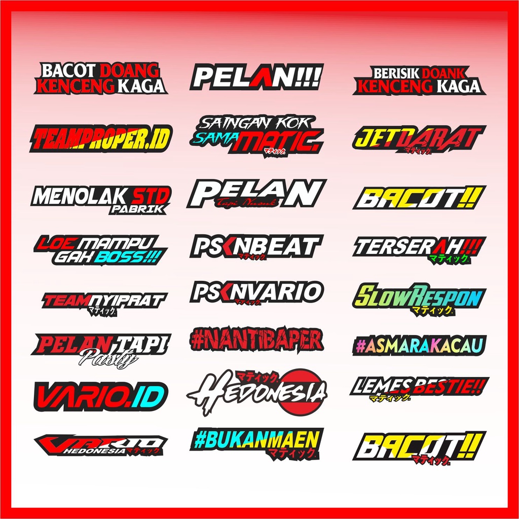 Jual Stiker Print & cut SPONSOR DAN VIRAL banyak pilihan | Shopee Indonesia