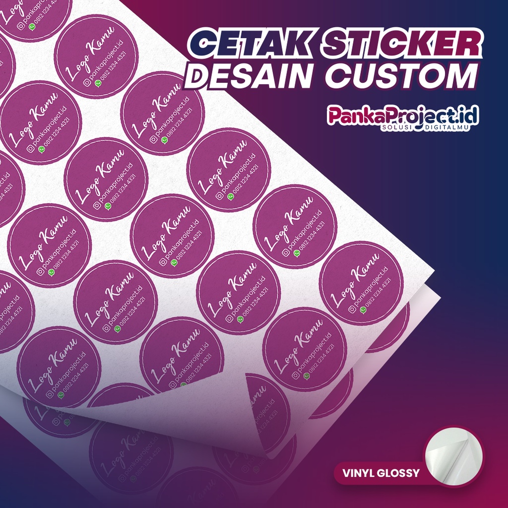 Jual Cetak Stiker Custom Desain || Stiker Label Produk || Stiker Bahan ...