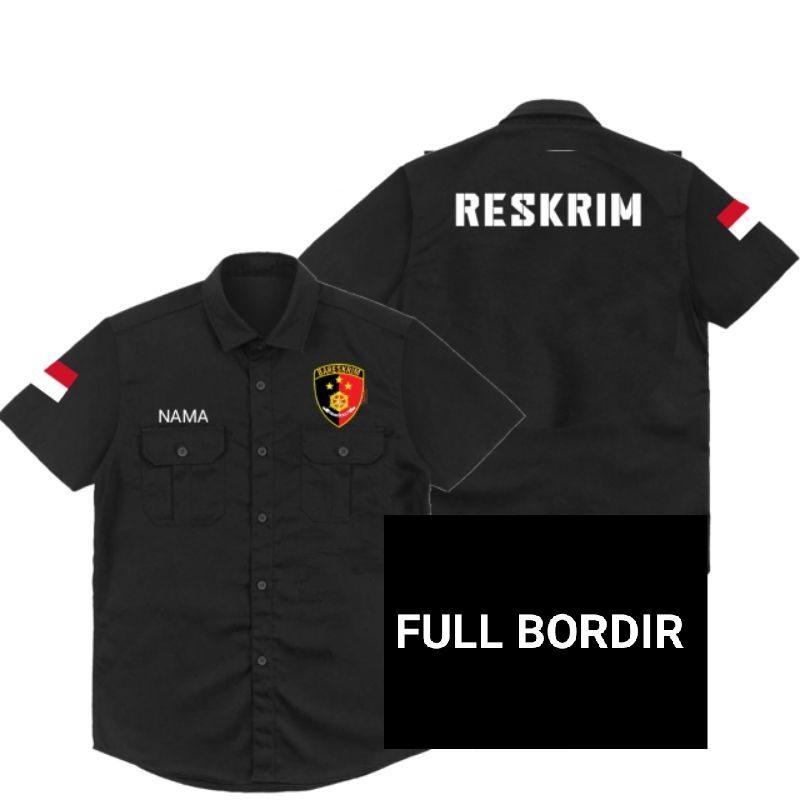 Jual kemeja Reskrim full bordir baju Reskrim seragam Reskrim Pdh ...