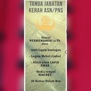 Jual Tanda Jabatan Kerah ASN-PNS sesuai PERMENDAGRI - Tanda Jabatan ASN ...