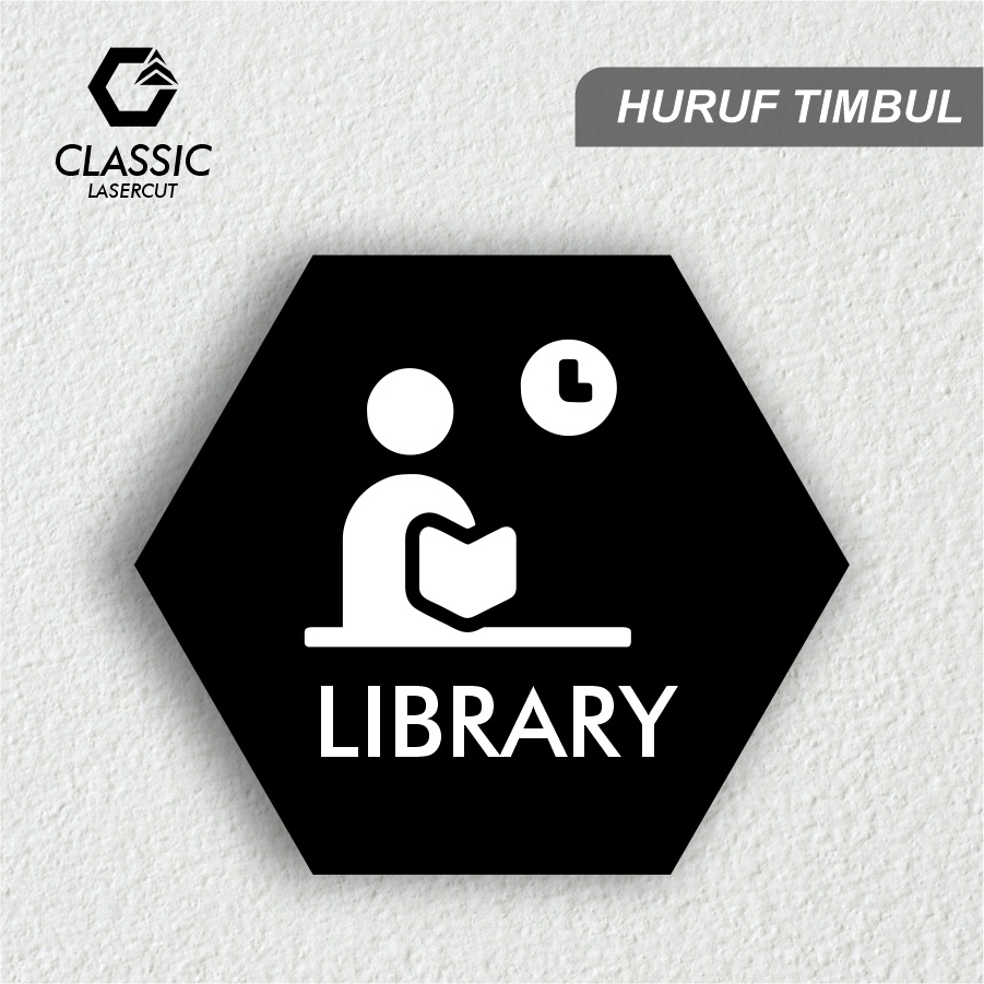 Jual Sign Library Akrilik Huruf Timbul / Sign Board Akrilik Huruf ...