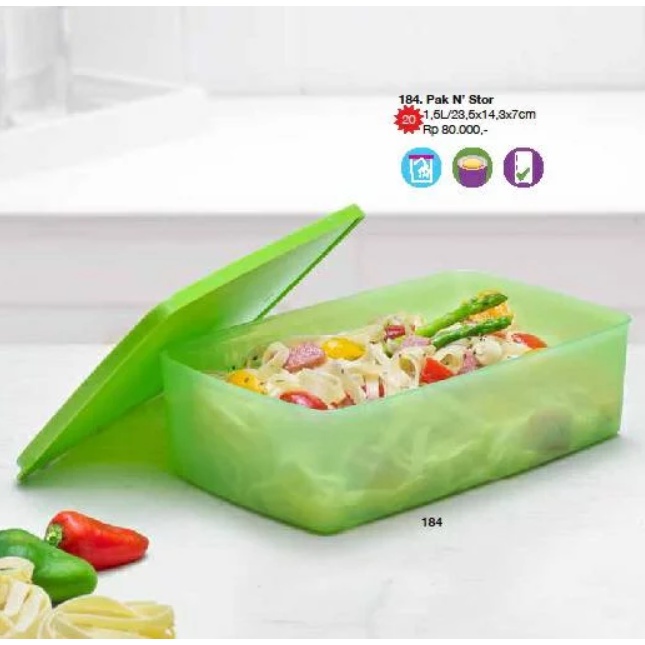 Jual Tupperware Pak n Stor - Tempat Penyimpanan Makanan - Hijau ...