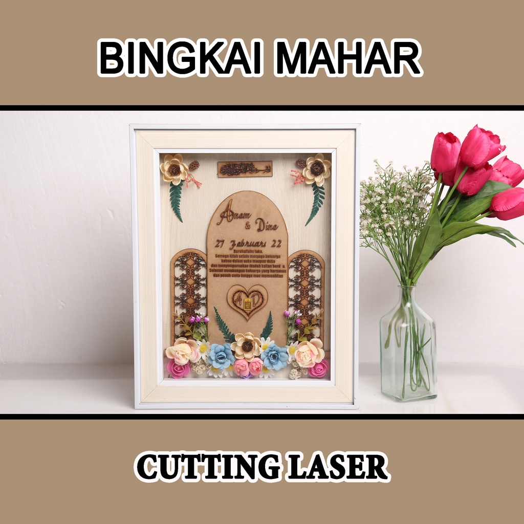 Jual Bingkai Mahar Rustic/Bingkai Mahar 30x40/Bingkai Pernikahan ...