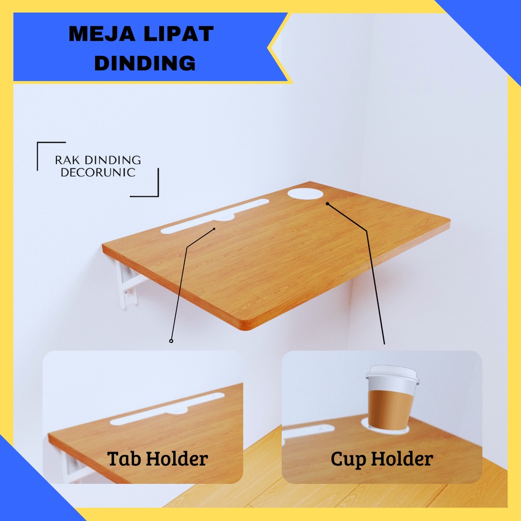 Jual Meja Belajar Dinding Meja Floating Desk Meja Gantung Papan Kayu ...