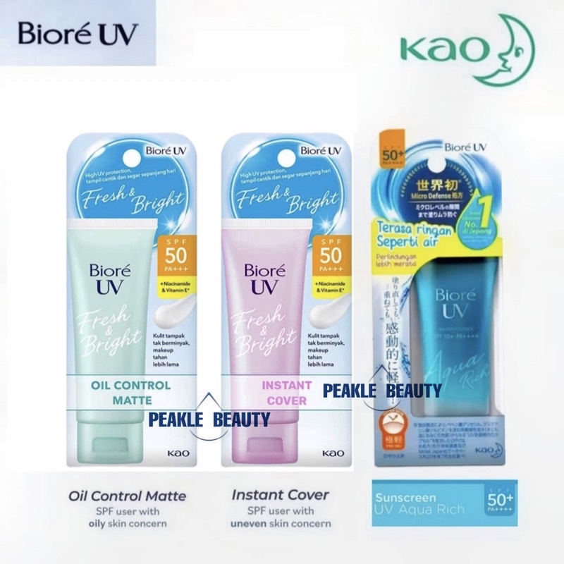 Jual Biore UV Aqua Rich Watery Essence SPF 50 | Fresh & Bright Oil ...