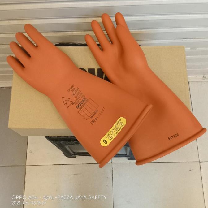 Jual Sarung Tangan Listrik/Sarung Tangan Elektrik Novax /20 Kv | Shopee ...