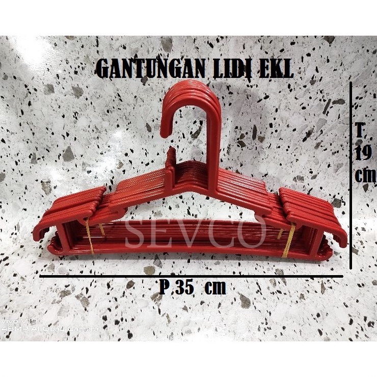 Jual 1 LUSIN Gantungan Baju Lidi EKL ( isi 12 PCS ) | Shopee Indonesia