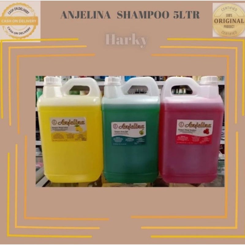 Jual Anjelina Shampoo 5Liter 5kg 5L Shampo Salon Hotel Strawberry Apel ...