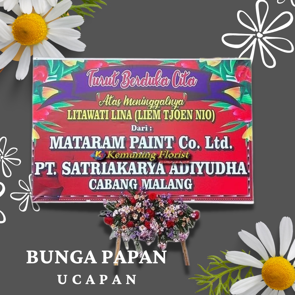 Jual Bunga Papan Ucapan Duka Cita Tipe Banner | Shopee Indonesia