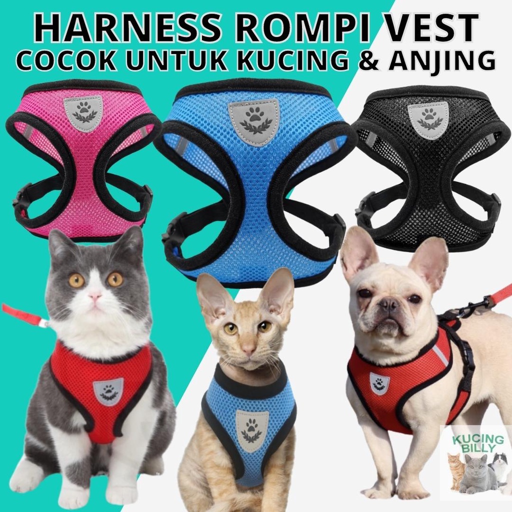 Jual VEST ROMPI HARNESS KUCING ANJING | Shopee Indonesia