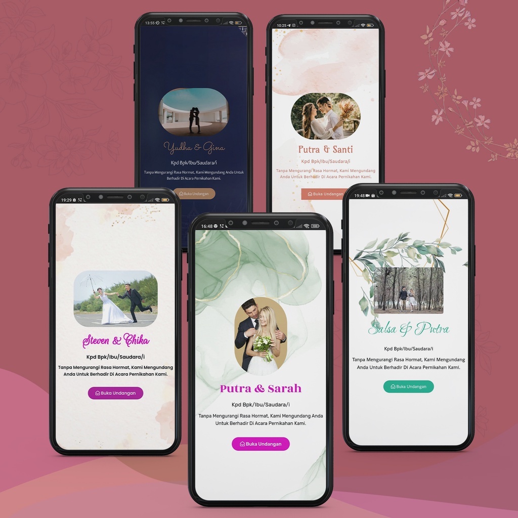Jual Undangan Digital Website Pernikahan Custom, Menggunakan Foto ...