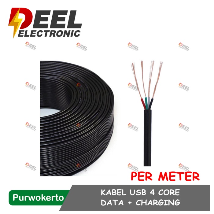 Jual KABEL USB 4 PIN PER METER KABEL DATA ISI 4PIN WIRE CABLE 4 CORE ...