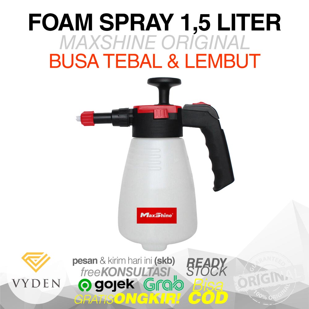Jual MAXSHINE 1,5 Liter Hand Pump Foam Sprayer Tabung Snow Foam Pompa ...