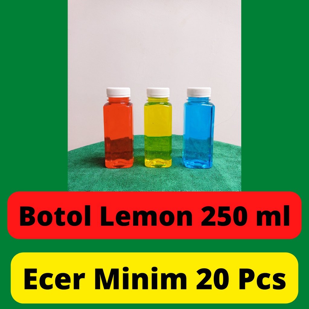 Jual Botol Lemon 250ml | Botol Kale | Ecer Minim 20 pcs | Shopee Indonesia