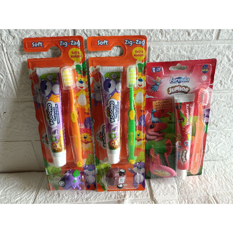 Jual Pasta Gigi+Sikat Gigi Anak 2in1(Kodomo&Formula) | Shopee Indonesia