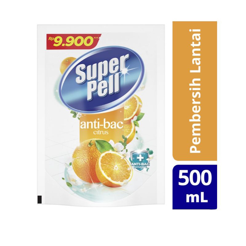 Jual Super Pell Anti-Bac Pembersih Lantai Citrus 500 ml | Shopee Indonesia