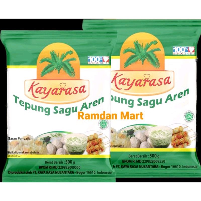 Jual TEPUNG SAGU Aren kemasan 500 Gr ( KAYARASA ) | Shopee Indonesia