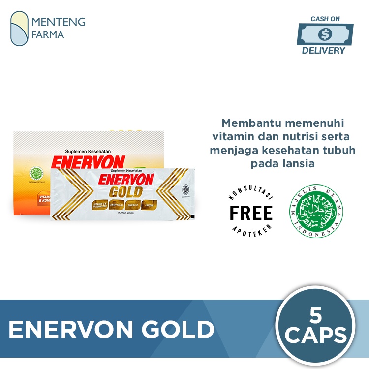 Jual Enervon Gold 5 Kapsul - Multivitamin Khusus Lansia | Shopee Indonesia