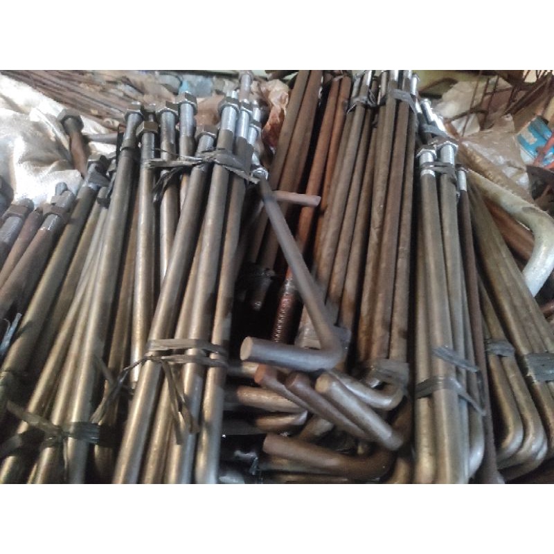 Jual angkur L 5/8x40cm ( m16 x 40cm ) plus 1 baut | Shopee Indonesia