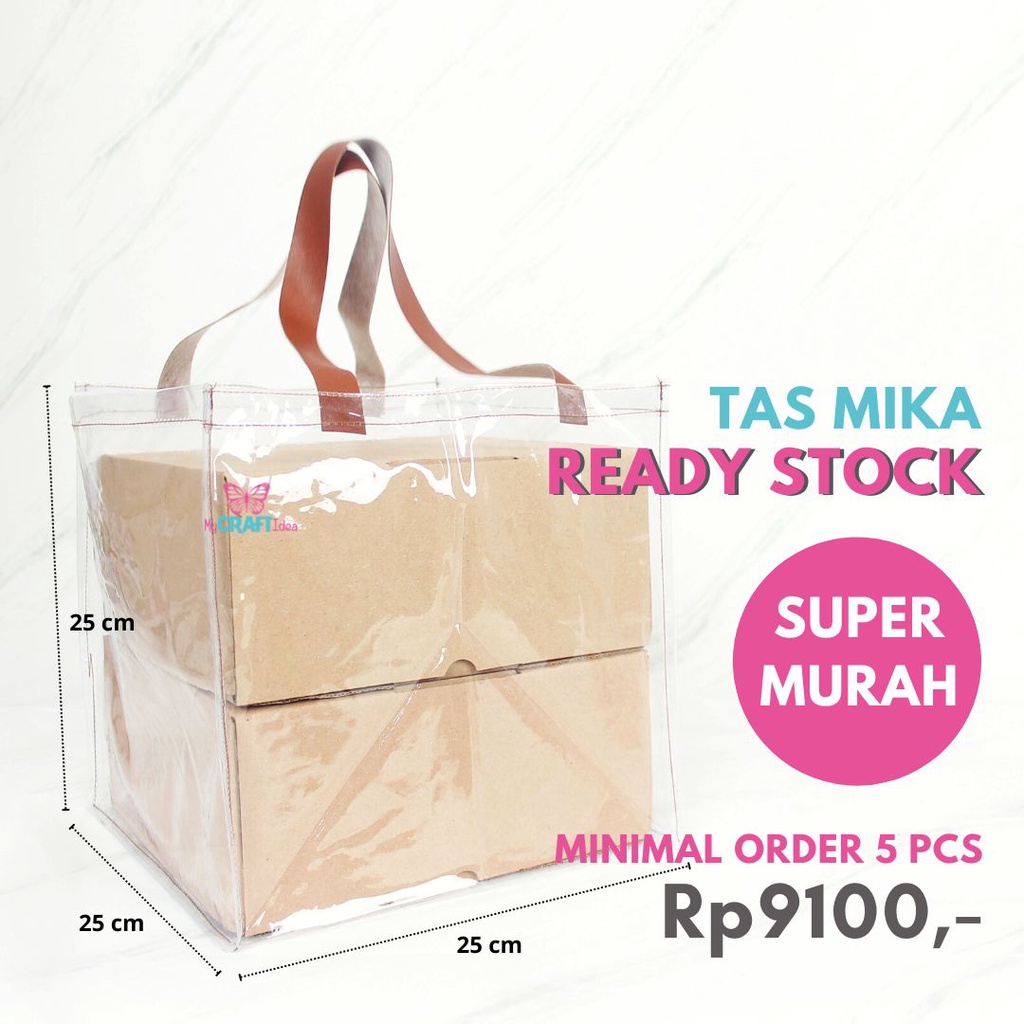Jual Tas Mika 25x25x25 | Min. ORDER 5 PCS | Goodie Bag Hampers | Tas ...