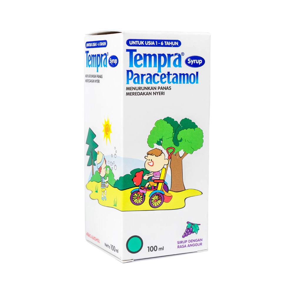 Jual tempra sirup anggur 100ml obat demam panas anak | Shopee Indonesia