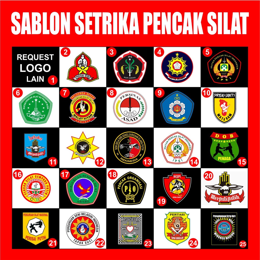 Jual Sablon Setrika Logo Perguruan Pencak Silat - Ganti Topi | Shopee ...