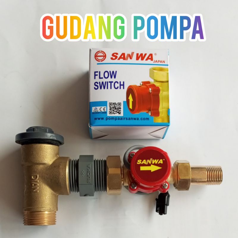 Jual Water flow switch Sanwa otomatis pompa dorong set komplit | Shopee Indonesia