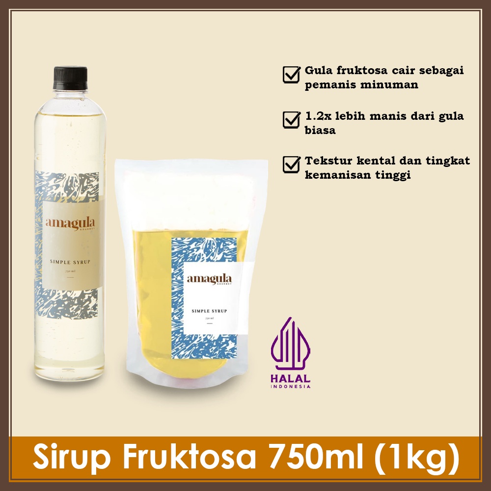 Jual SIMPLE SYRUP – SIRUP FRUKTOSA AMAGULA 750ML (1000G) – GULA CAIR ...