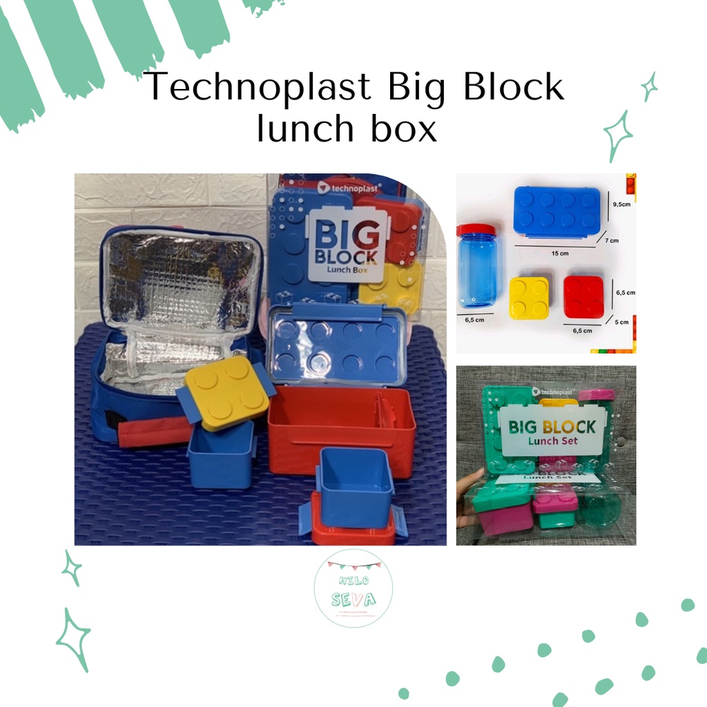 Jual TECHNOPLAST BIG BLOCK LUNCH BOX SET TECHNOPLAST SET KOTAK MAKAN ...