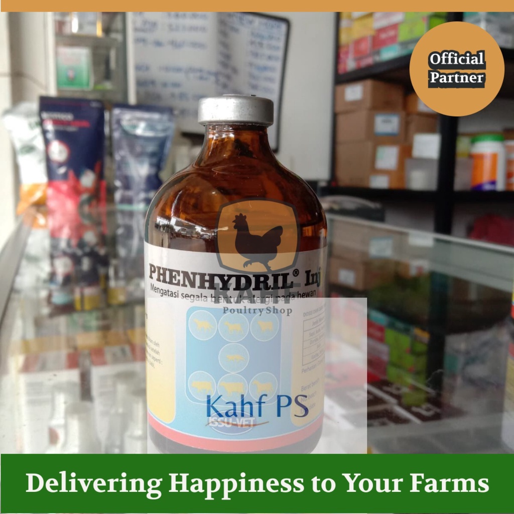 Jual Phenhydril 100 ml - Obat Injeksi Anti Histamin Hewan seperti ...