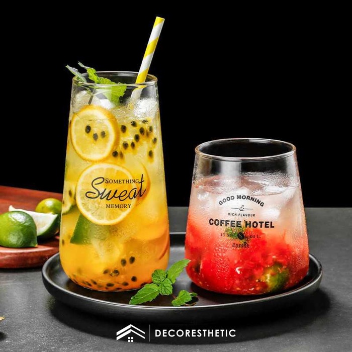Jual Mug Minuman Kaca Modern Cantik Gelas Kaca Minuman Dingin Cafe ...