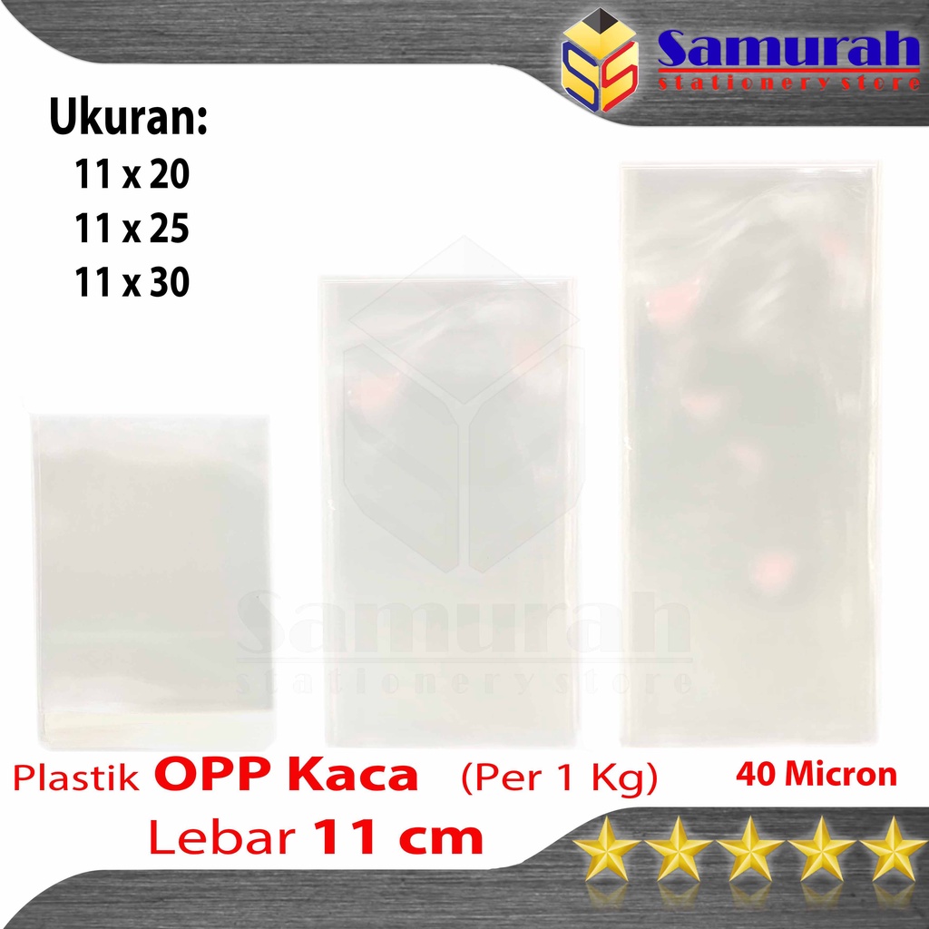 Jual Plastik OPP Kaca Lebar 11 x 20 cm Double Press Bening / Plastic ...