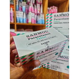 Jual SANMOL per box TABLET 500 MG ISI 100 TABLET - OBAT DEMAM, SAKIT ...