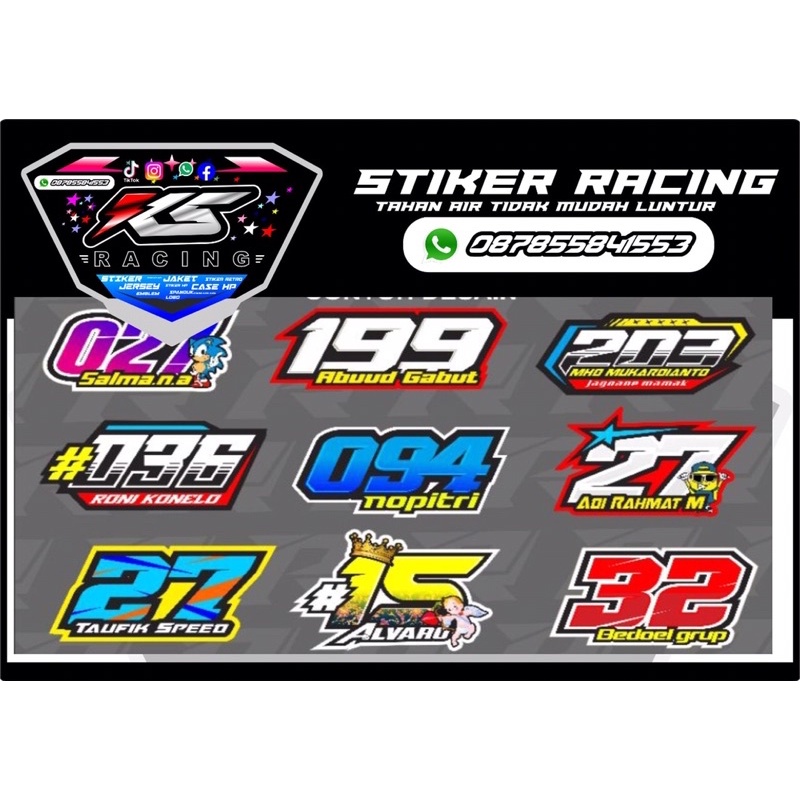 Jual Stiker Nomor star balap bisa costum | Shopee Indonesia