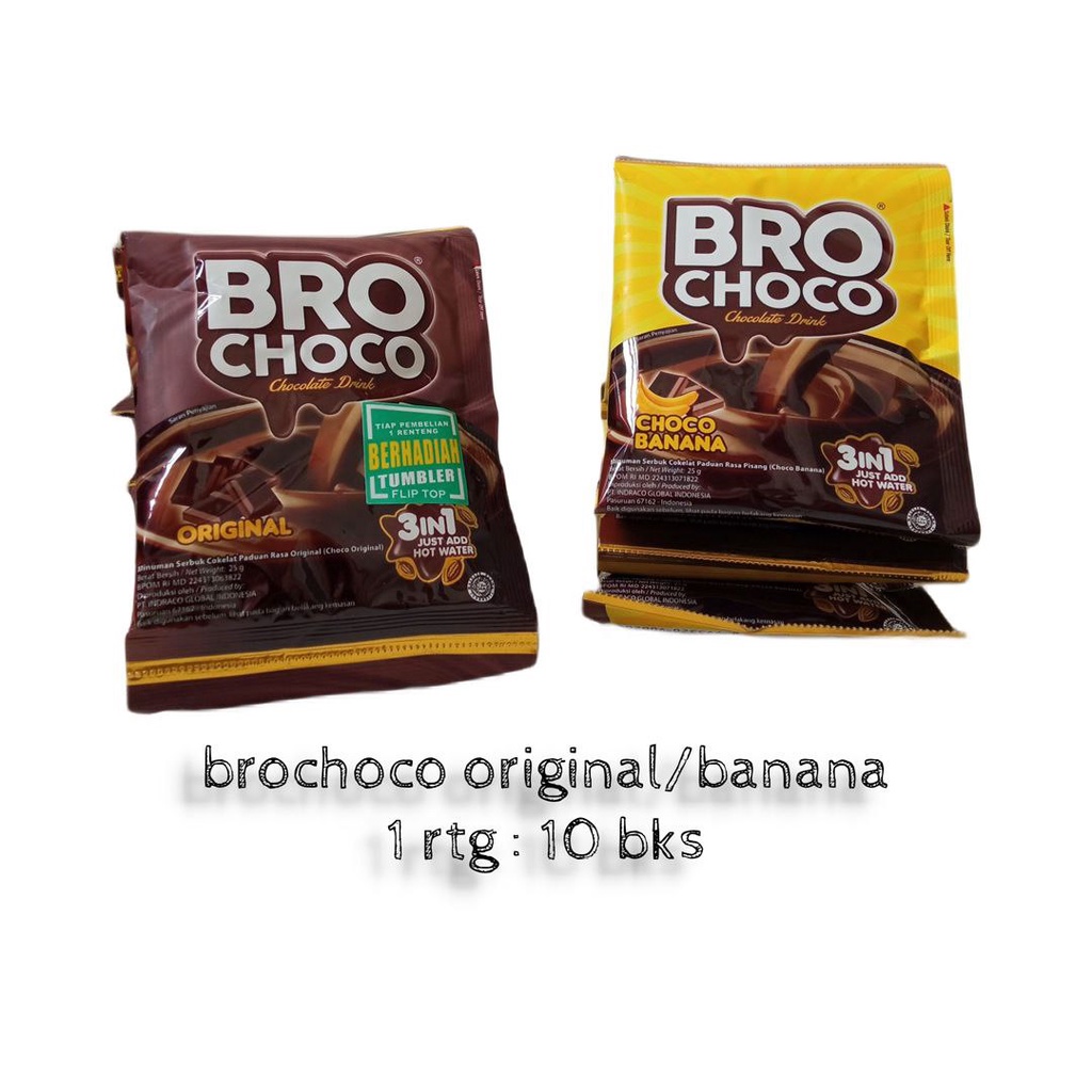 Jual BRO CHOCO Minuman Coklat 3in1 / Hot Chocolate Drink 3 in 1 ...