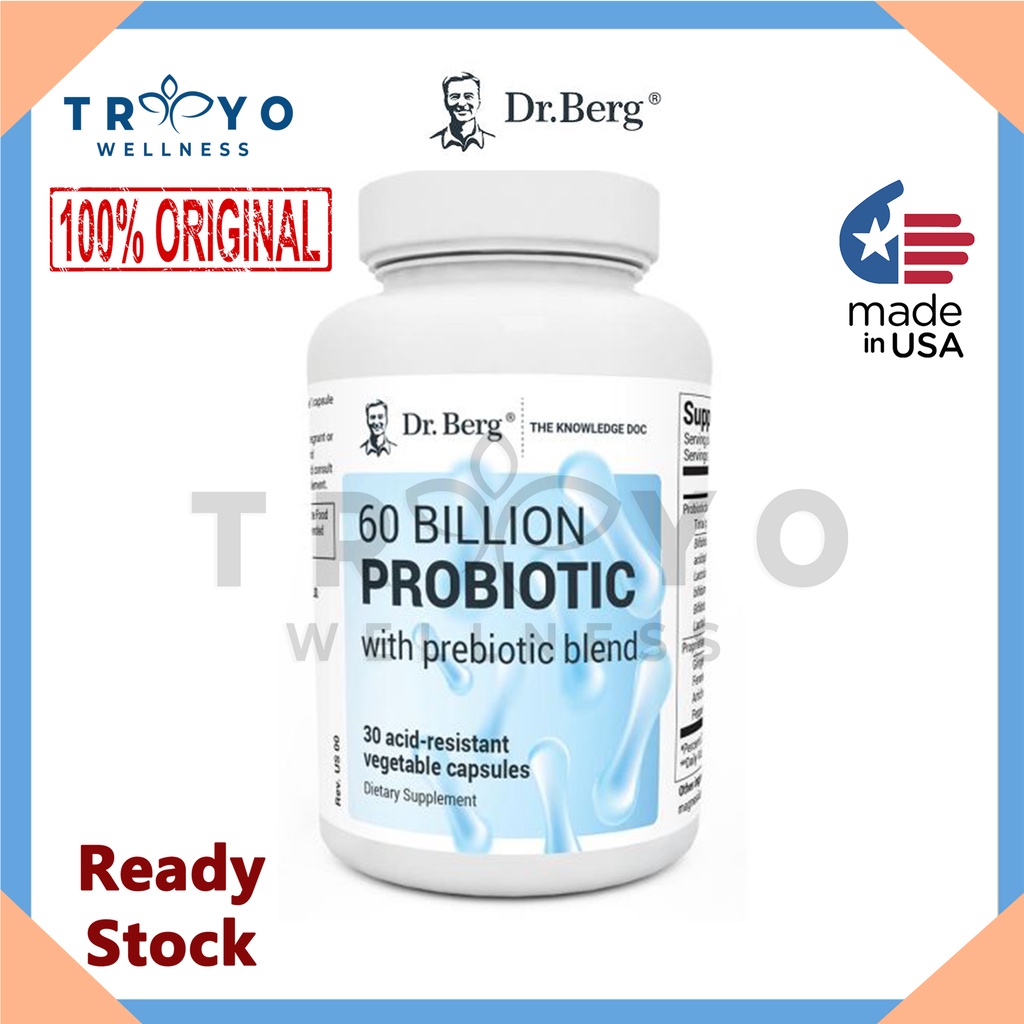Jual Probiotic Dr Berg 60 billion 30 kapsul Probiotics Probiotik ...