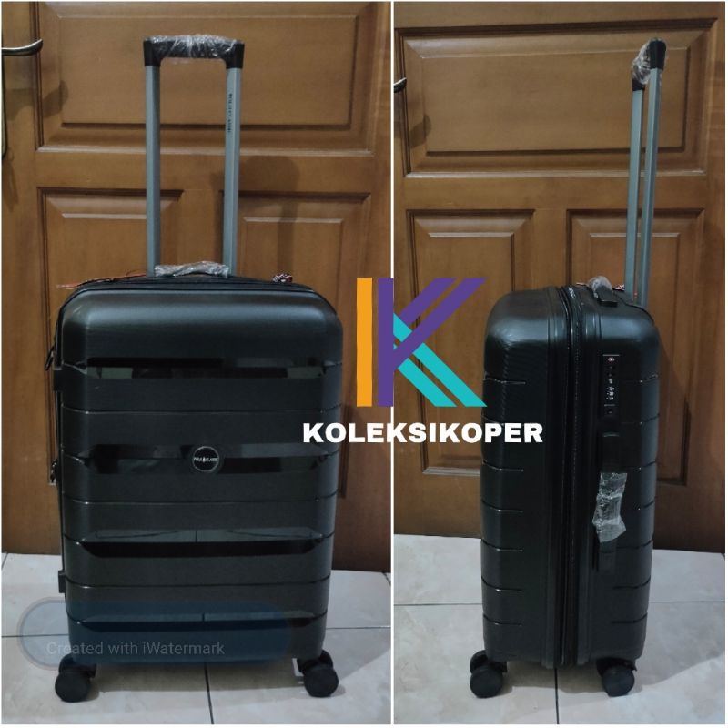 Jual Koper Polo Classic Original Polycarbonate Hitam TSA Anti THEFT ...