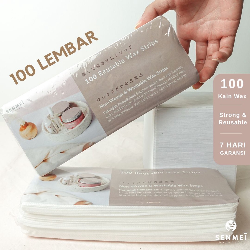 Jual KERTAS WAXING STRIP 100 PCS / KAIN WAXING / BISA DICUCI / WAX ...
