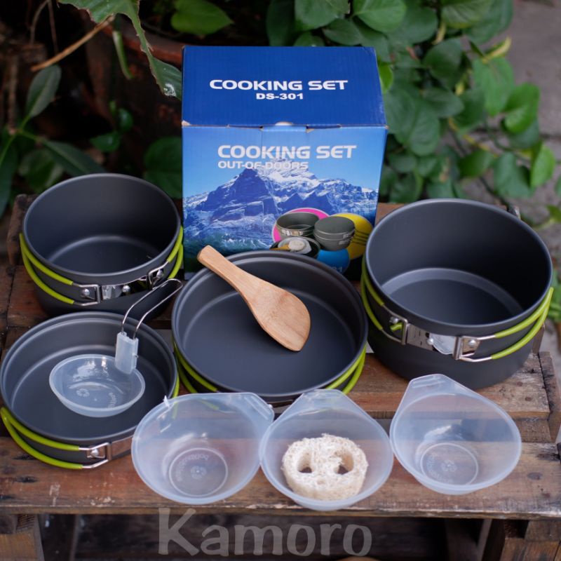 Jual Cooking Set Ds 301 - Nesting Alat Masak Camping | Shopee Indonesia