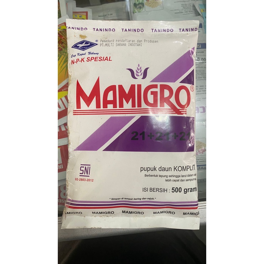 Jual Pupuk Daun Komplit MAMIGRO 21-21-21 isi 500gr dr Cap Kapal Terbang ...