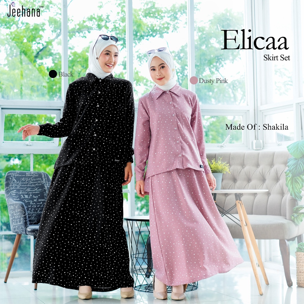 Jual Rok Set Elicaa/Rok Setelan Dewasa Terbaru/Elicaa Skirt set/Kemeja ...