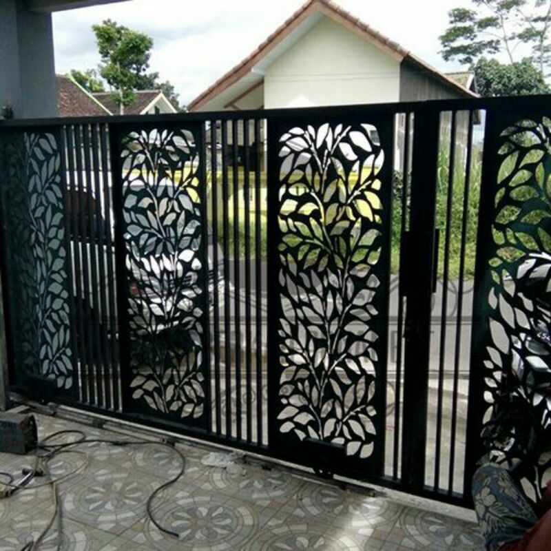 Jual Pagar besi galvanis kombinasi plat cuting | Shopee Indonesia