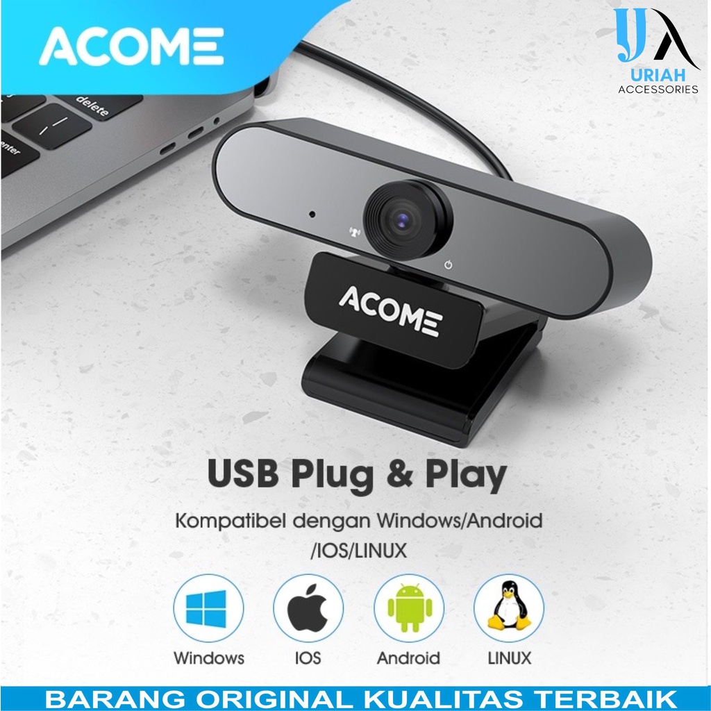 Jual ACOME webcam 1080 HD USB kamera Microphone 360 AWC11 | Shopee ...