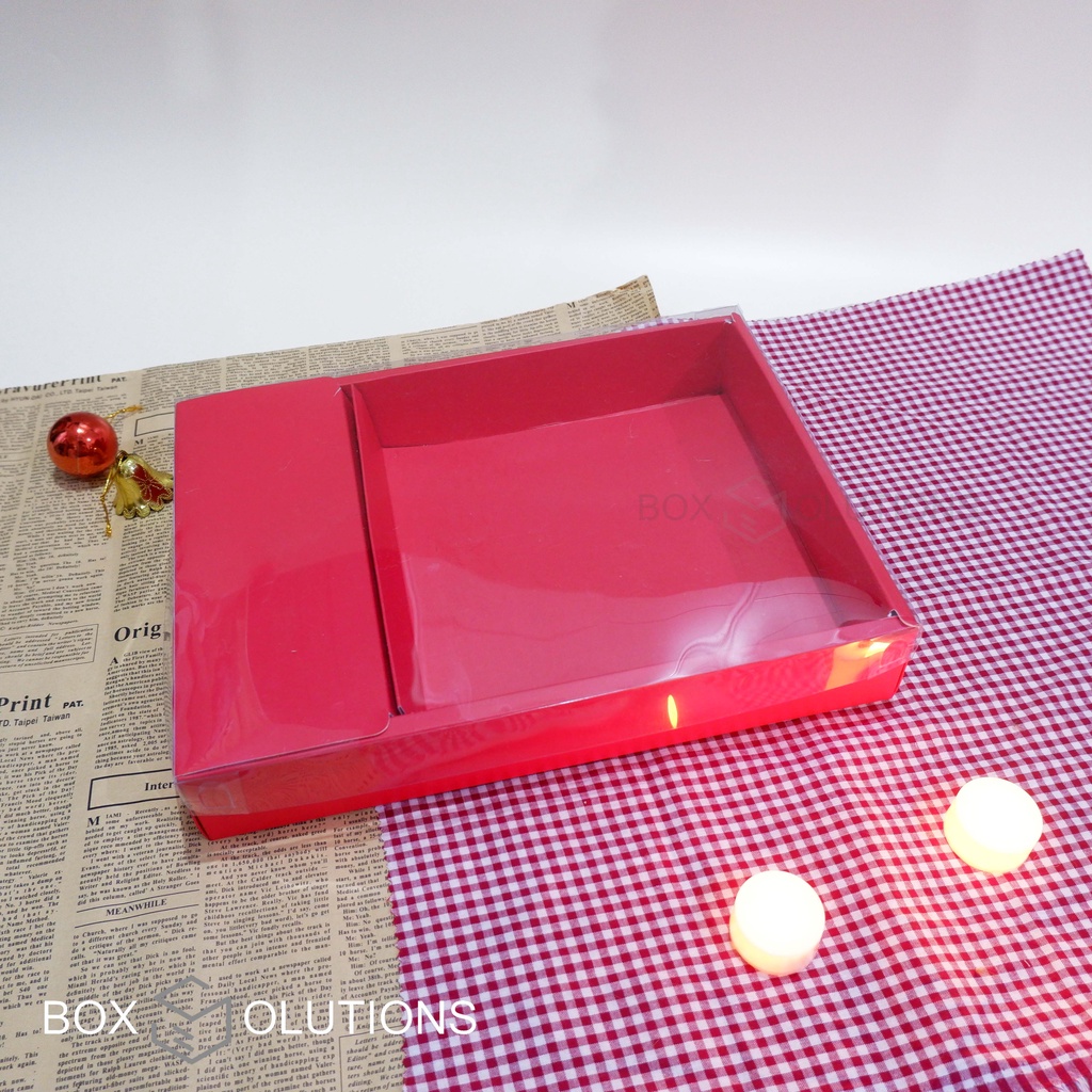 Jual box hampers merah / box nasi spesial / box hantaran ivory merah ...